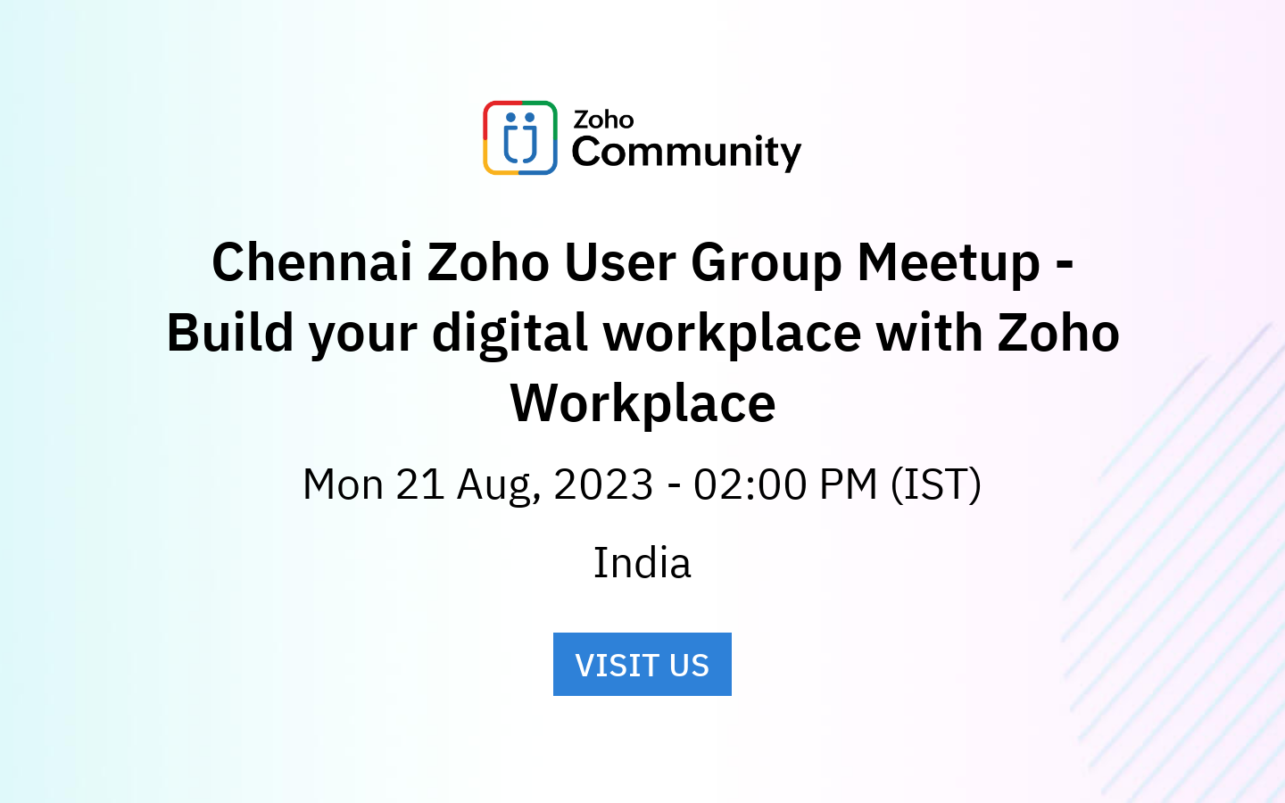 Chennai Zoho User Group Meetup - Build your digital workplace with Zoho ...