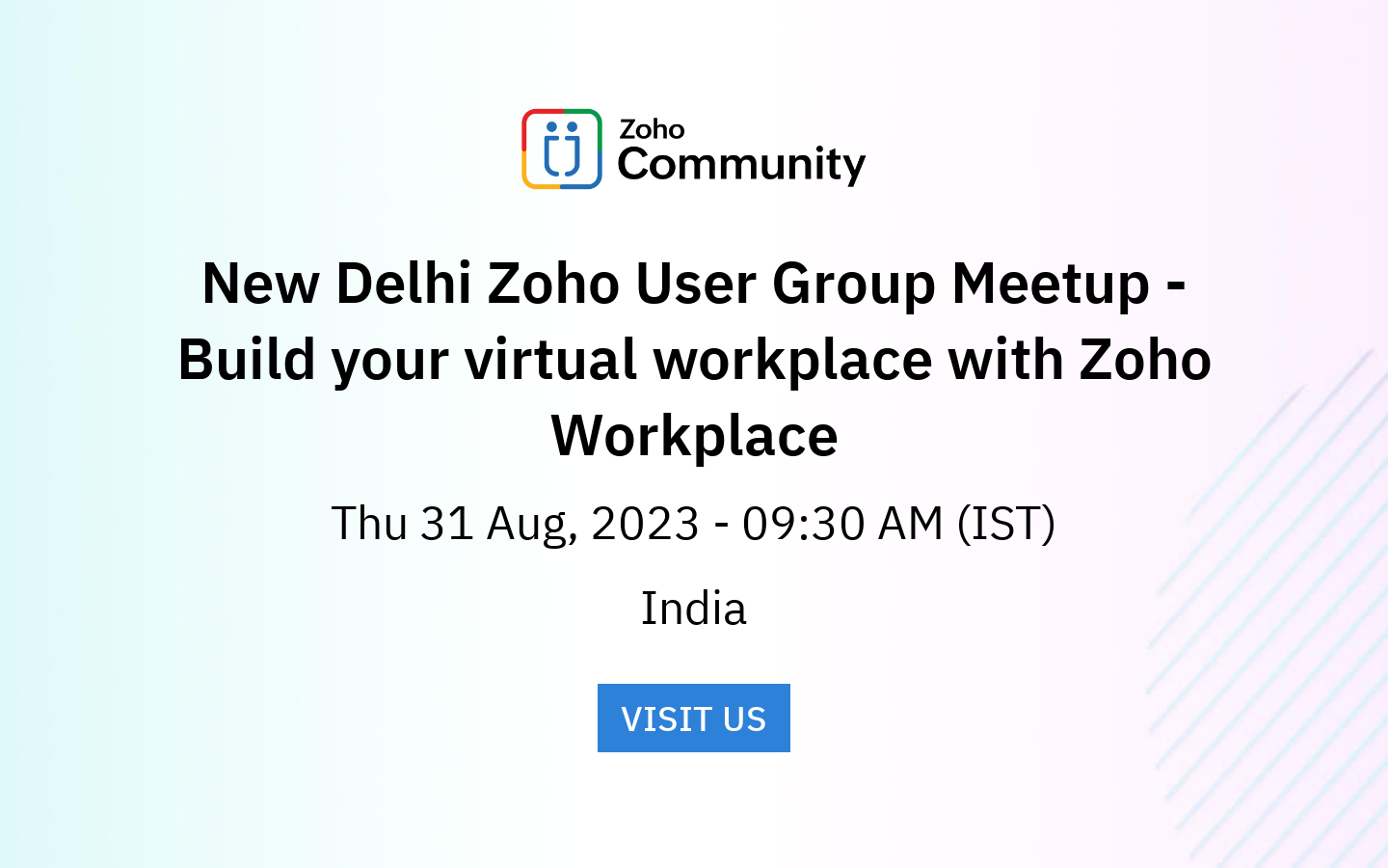 New Delhi Zoho User Group Meetup - Build your virtual workplace with ...