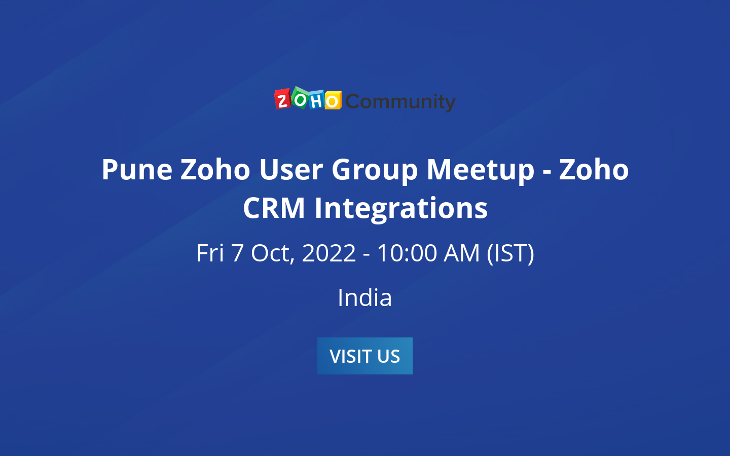 Pune Zoho User Group Meetup - Zoho CRM Integrations Pune Zoho User Group Meetup - Zoho CRM Integrations