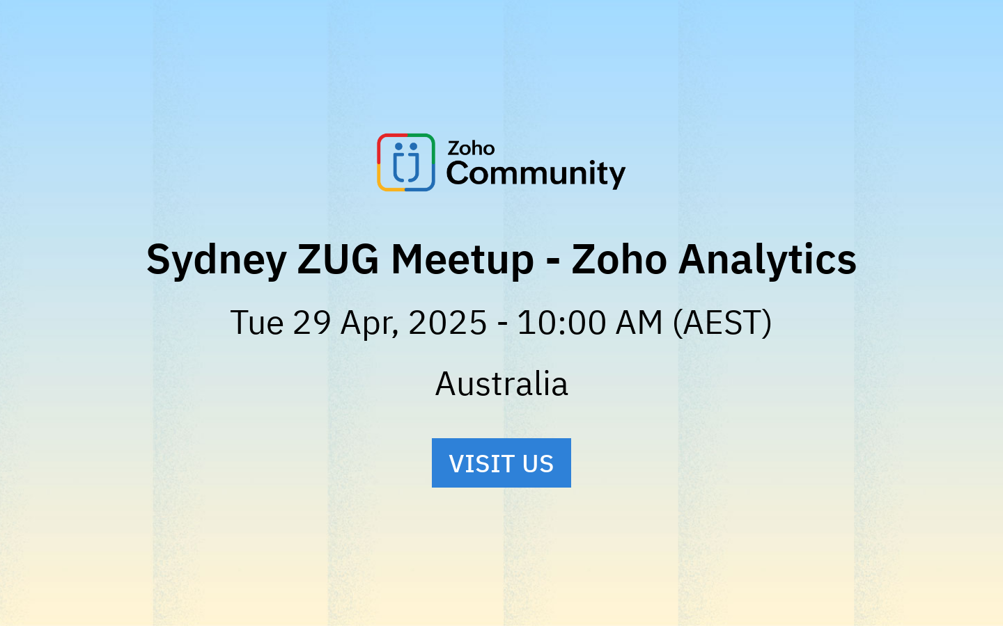 Sydney ZUG Meetup - Zoho Analytics