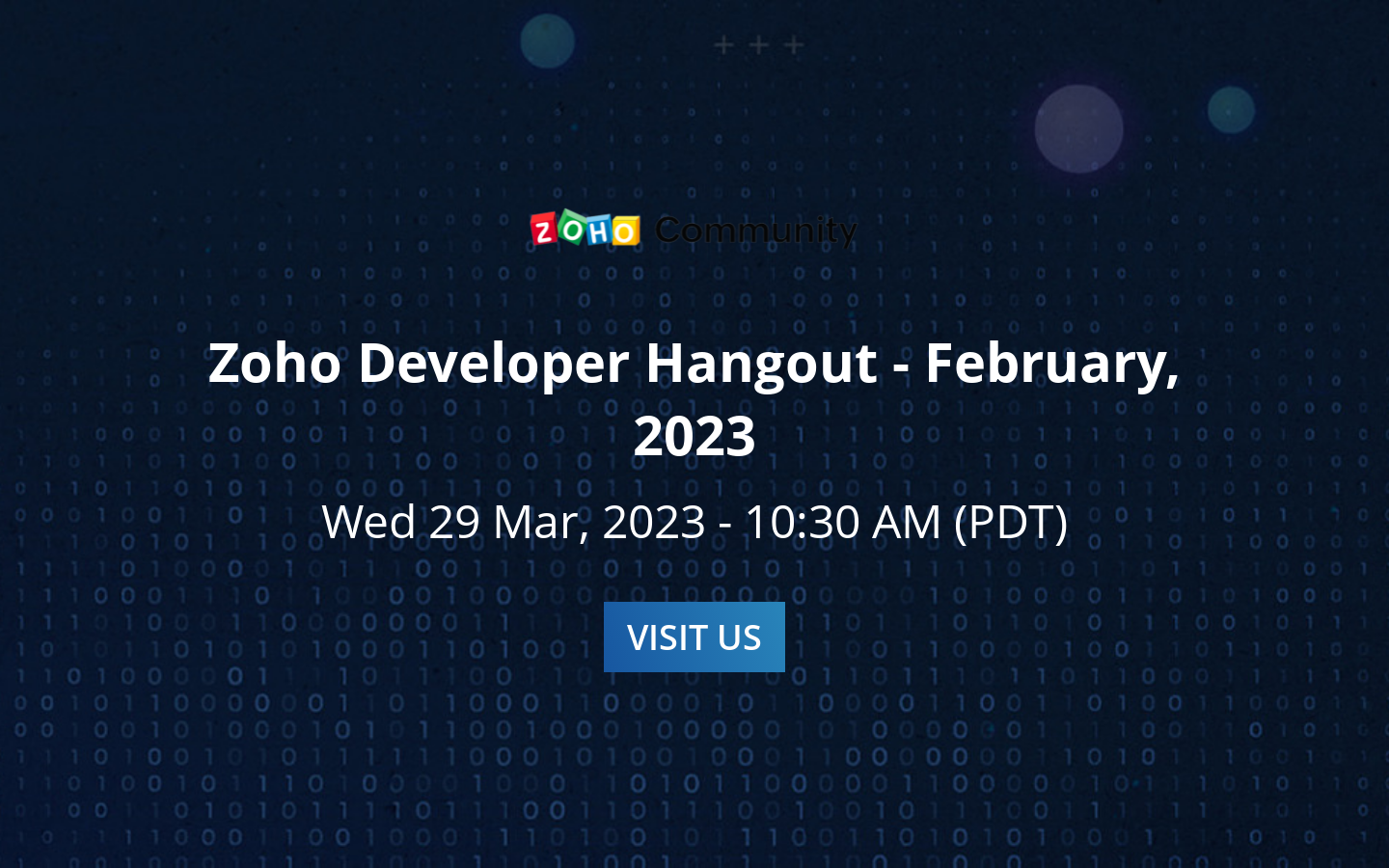Zoho Developer Hangout - February, 2023 Zoho Developer Hangout - February, 2023